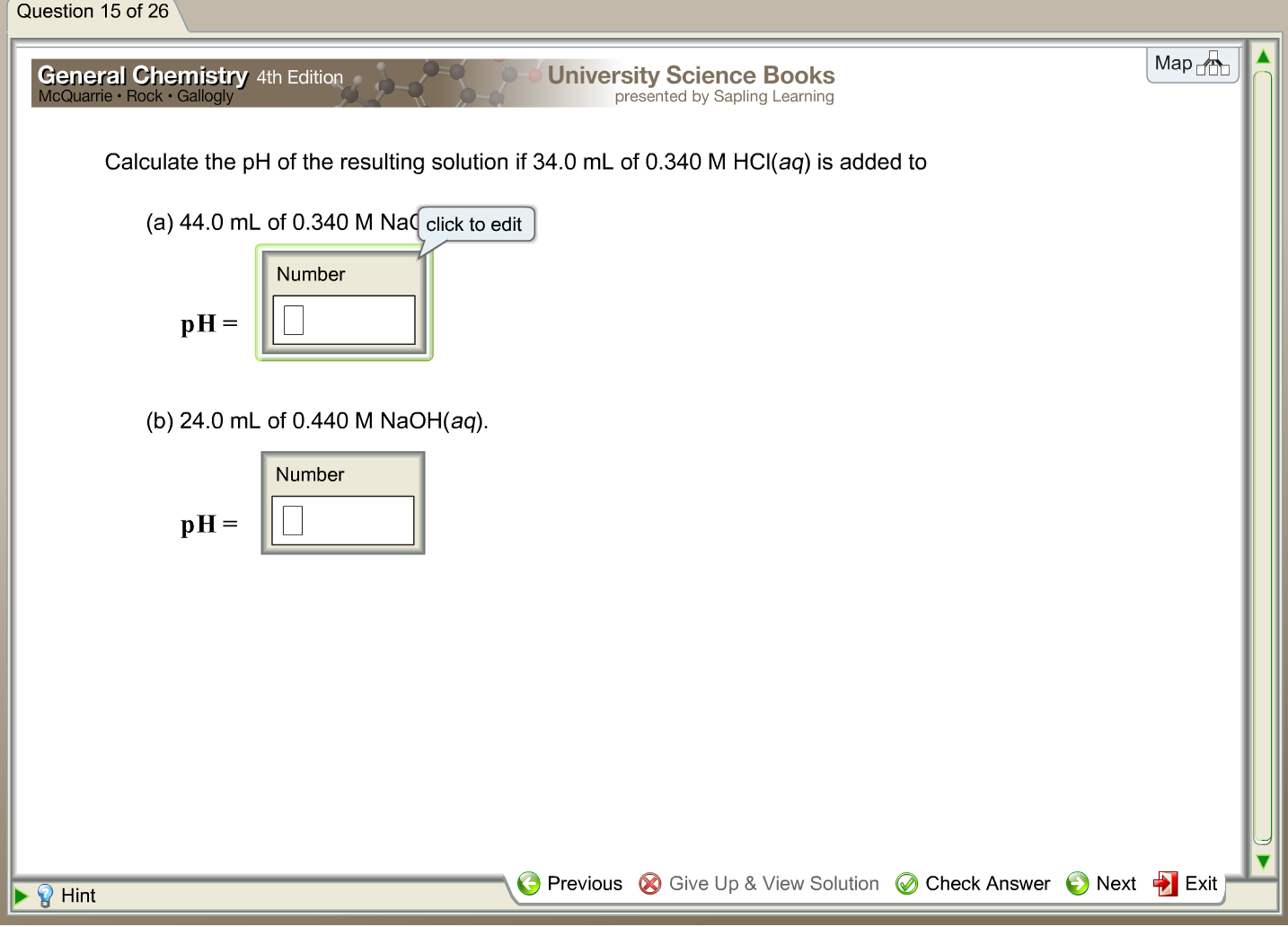 Solved Calculate the pH of the resulting solution if 34.0 mL | Chegg.com