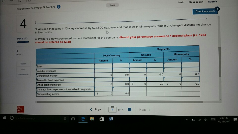 Solved Assignment 5-1 Week 5 Practice Check my work 3 | Chegg.com