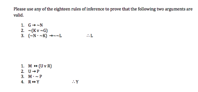 Solved Please use any of the eighteen rules of inference to | Chegg.com