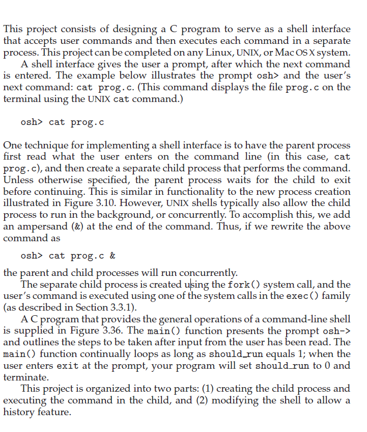 Solved is project consists of designing a C program to serve | Chegg.com
