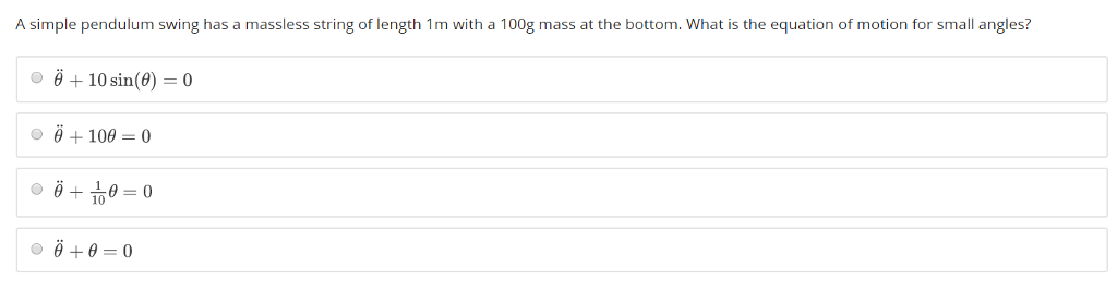 Solved A simple pendulum swing has a massless string of | Chegg.com