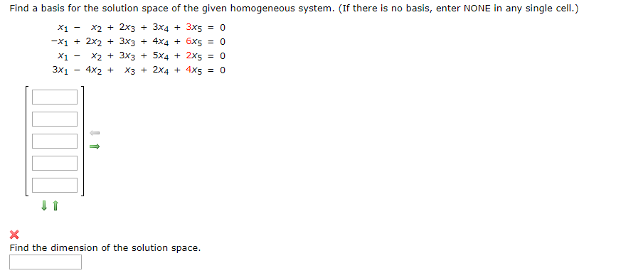 Solved Find a basis for the solution space of the given | Chegg.com