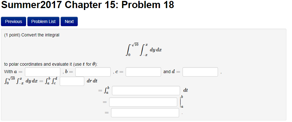 Solved Convert the integral integral^squareroot 10_0 | Chegg.com
