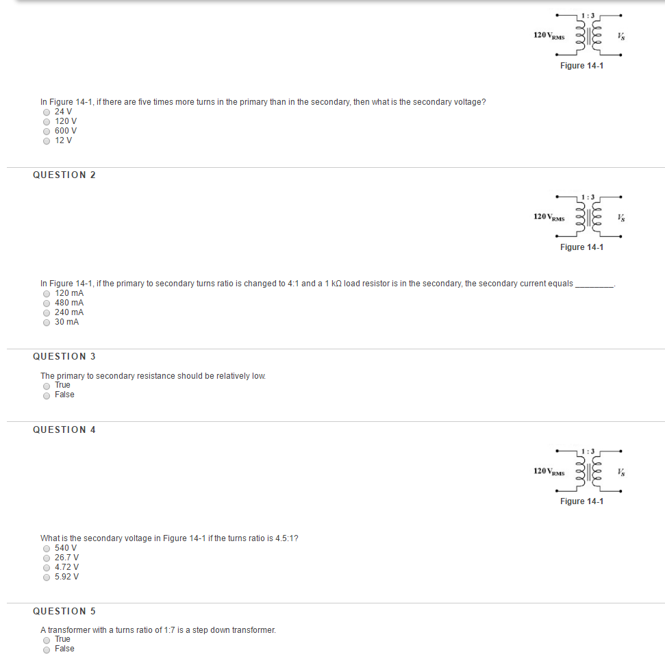 Solved In Figure 14-1, if there are five times more turns in | Chegg.com