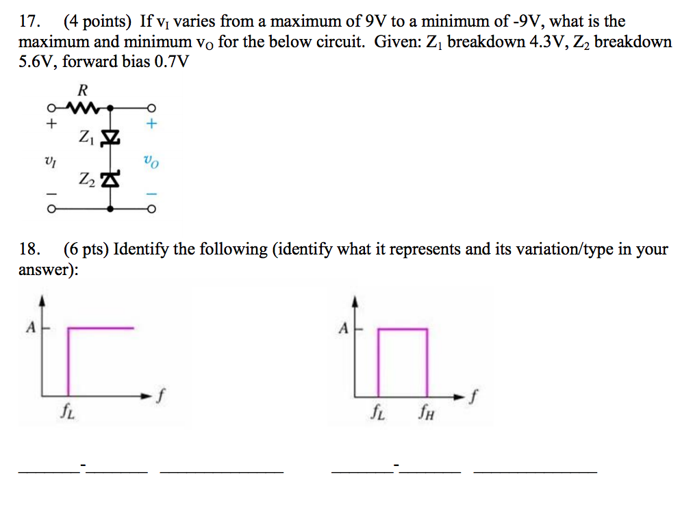 Solved If v_1 varies from a maximum of 9V to a minimum of | Chegg.com