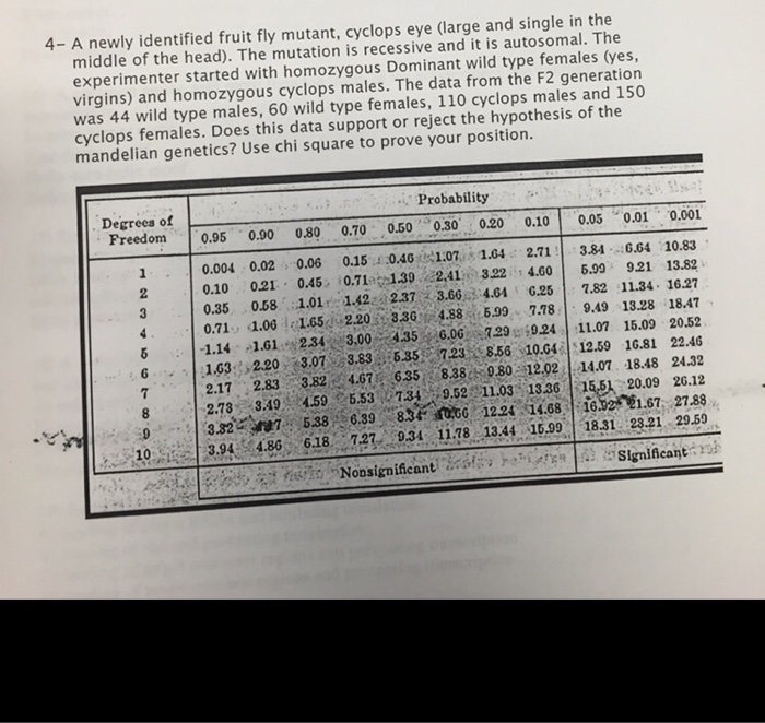 Solved A newly identified fruit fly mutant, cyclops eye | Chegg.com