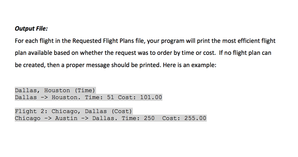 Plan a Flight Introduction: In this project, you will | Chegg.com