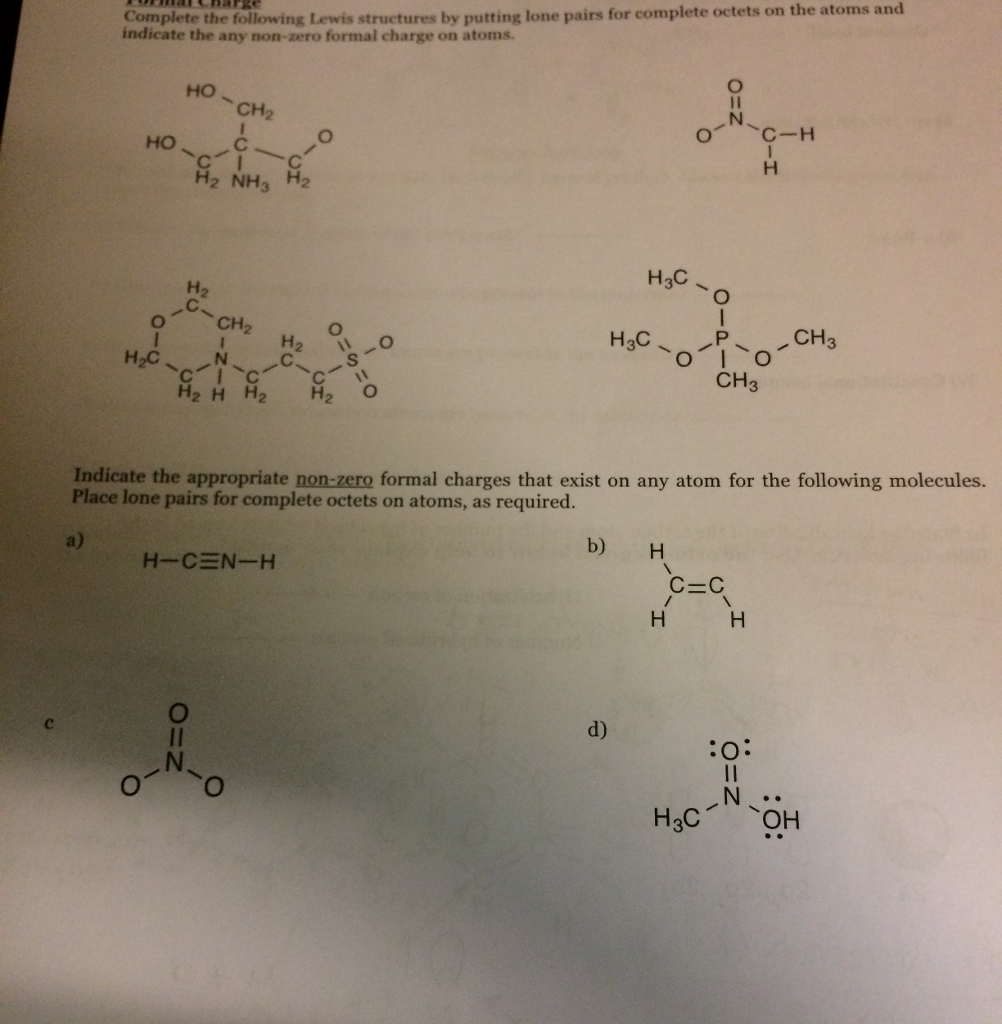 Solved Complete the following Lewis structures by putting | Chegg.com