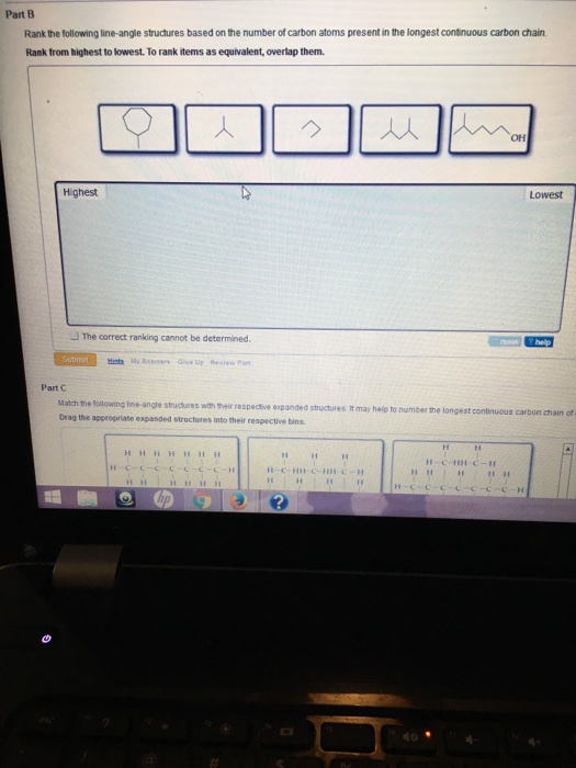 Solved Rank the following line-angle structures based or the | Chegg.com
