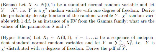 Solved (Bonus) Let X~N(0,1) be a standard normal random | Chegg.com