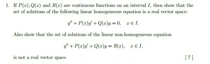 Solved If P(x), Q(x) and R(x) are continuous functions on an | Chegg.com