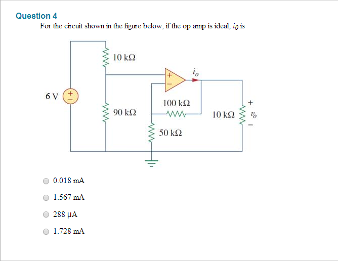 Solved For the circuit shown in the figure below, if the op | Chegg.com