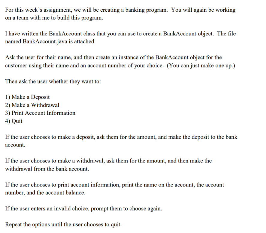 Solved For this week's assignment, we will be creating a | Chegg.com