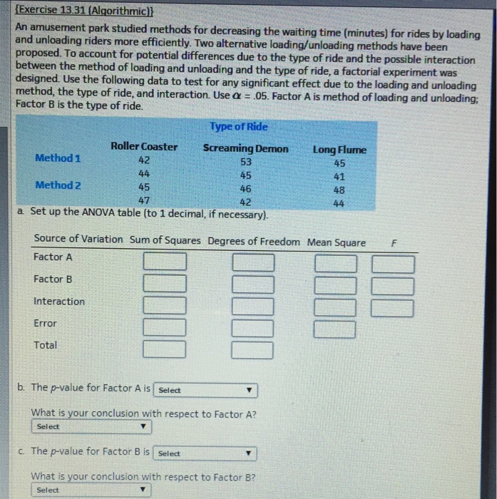 An amusement park studied methods for decreasing the | Chegg.com