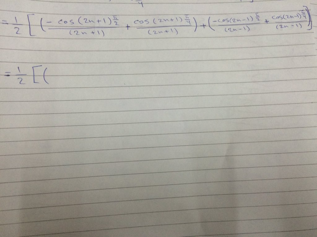 Solved 1 /-COS (2n +1 )2 , cos (2n +1) 2 2 | Chegg.com