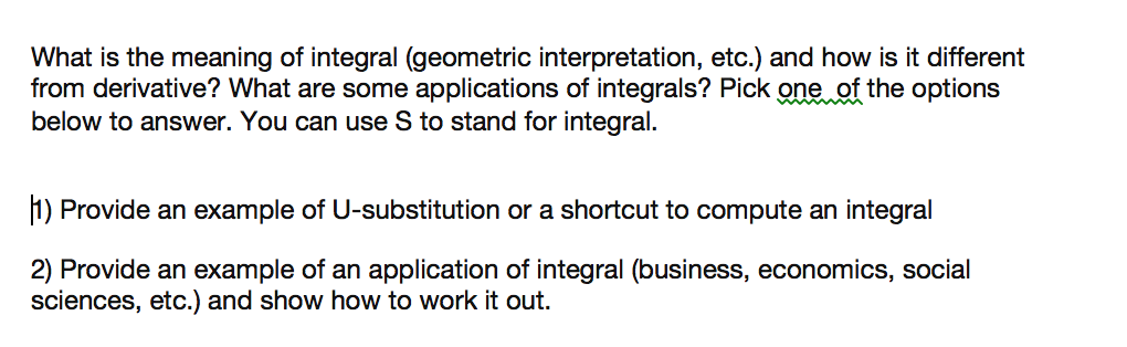 Solved What is the meaning of integral (geometric | Chegg.com