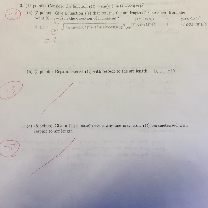 Solved (15 points) Consider the function r(t) = sin(pi | Chegg.com