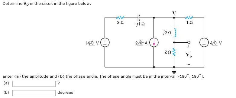 Solved Determine V0 in the circuit in the figure below. | Chegg.com