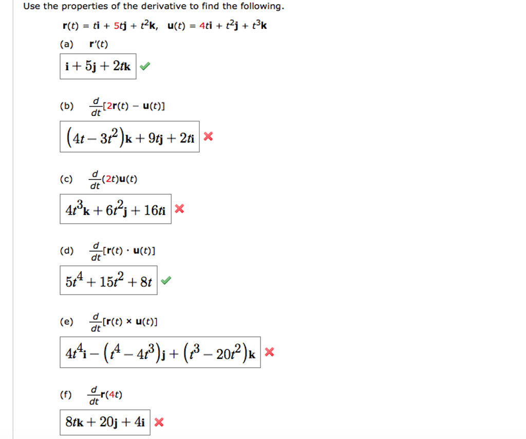 Solved Use the properties of the derivative to find the | Chegg.com