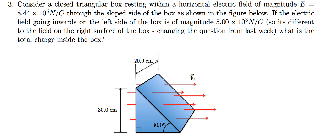 Solved Consider a closed triangular box resting within a | Chegg.com
