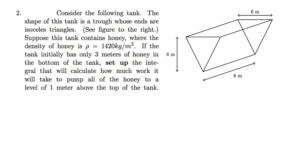 Solved Consider the following tank. The shape of this tank | Chegg.com