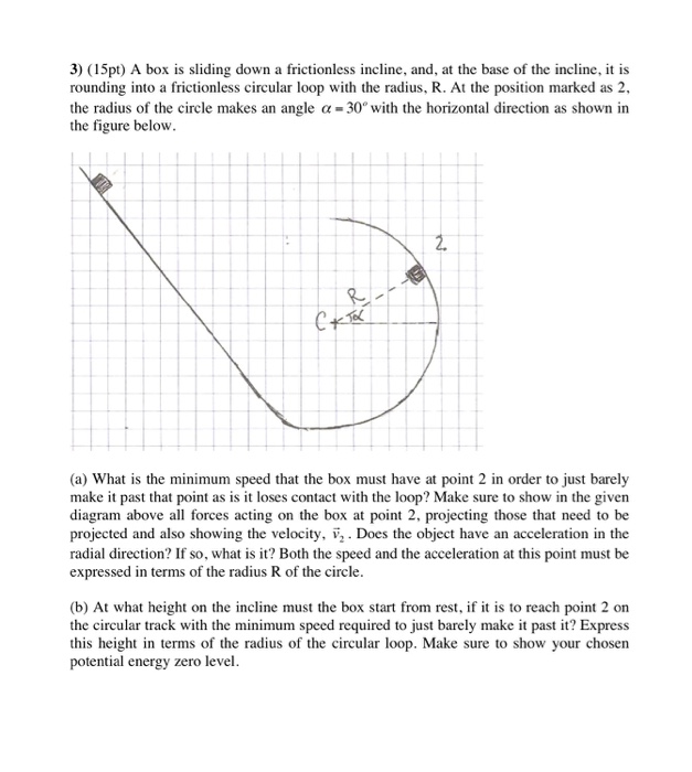Solved A box is sliding down a frictionless incline, and, at | Chegg.com