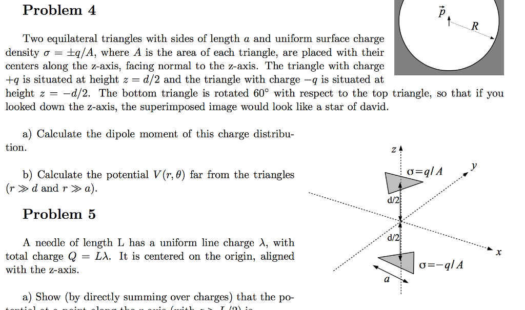 Problem 4 Two equilateral triangles with sides of | Chegg.com