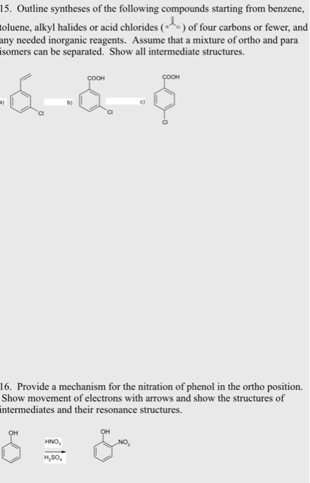 Solved Outline syntheses of the following compounds starting | Chegg.com