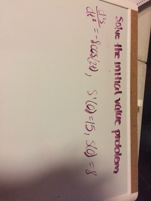 Solved Solve the initial value problem d^2s/dt^2 = | Chegg.com