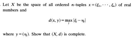 Solved Let X be the space of all ordered n-tuples x = | Chegg.com