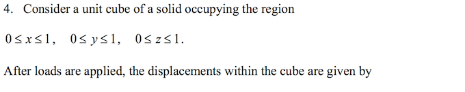 Solved Consider a unit cube of a solid occupying the region | Chegg.com