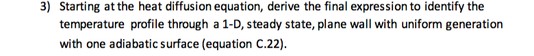 Solved Starting at the heat diffusion equation, derive the | Chegg.com