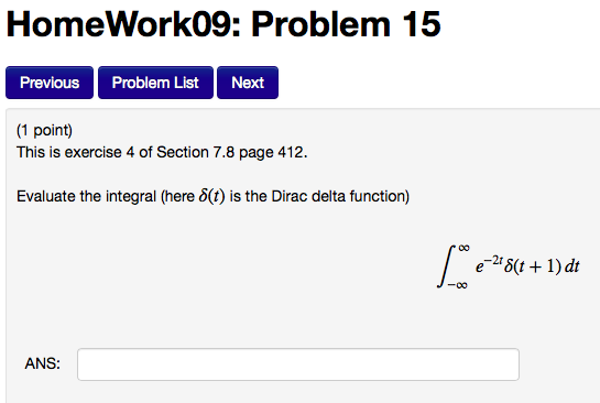 Solved Evaluate the integral (here delta(t) is the Dirac | Chegg.com