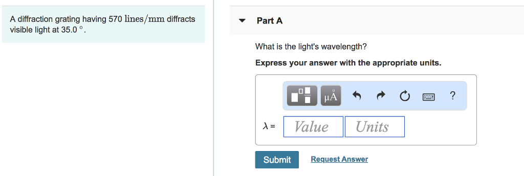 Solved A Diffraction Grating Having 570 Lines Mm Diffracts