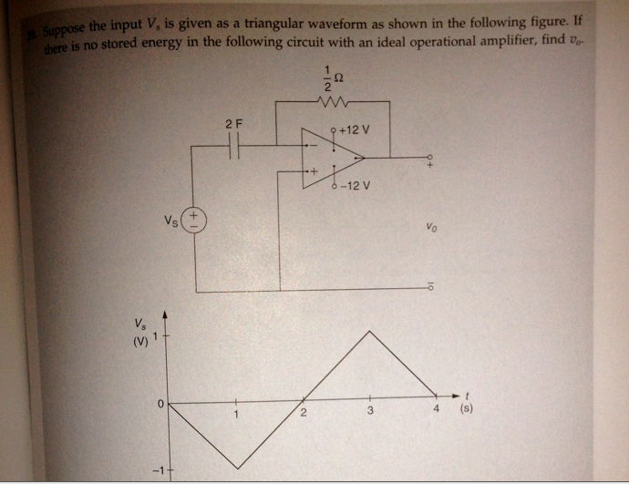 Solved Suppose the input V, is given as a triangular | Chegg.com