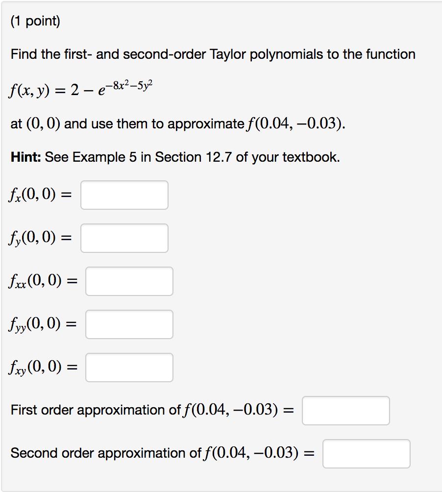 Solved Find the first- and second-order Taylor polynomials | Chegg.com