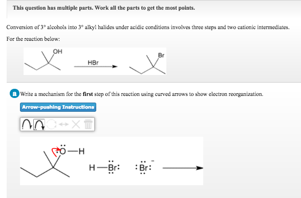 Solved Write a mechanism for the first step of this reaction | Chegg.com