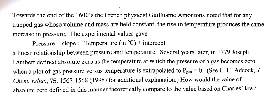 Solved Towards the end of the 1600's the French physicist | Chegg.com