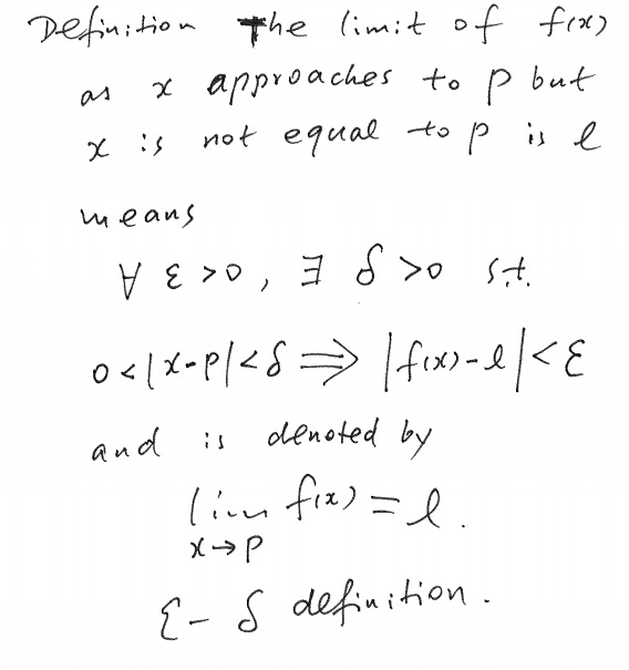 Solved Definition the limit of f(x) as x approaches to p but | Chegg.com