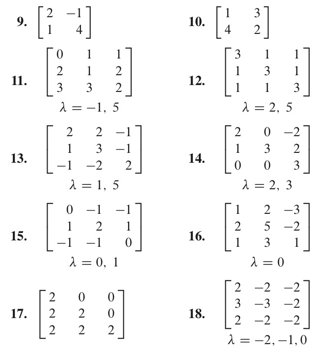 Diagonalize the matrices in Exercises 7-20, if | Chegg.com