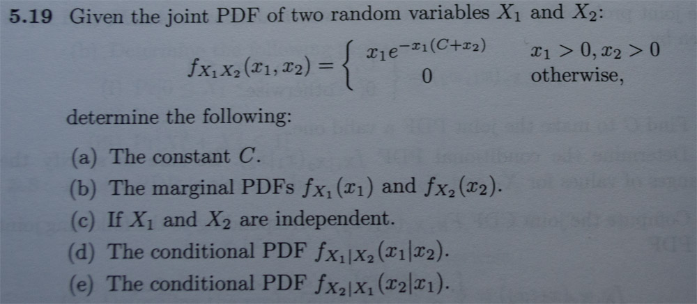 Solved Given the joint PDF of two random variables X1 and | Chegg.com