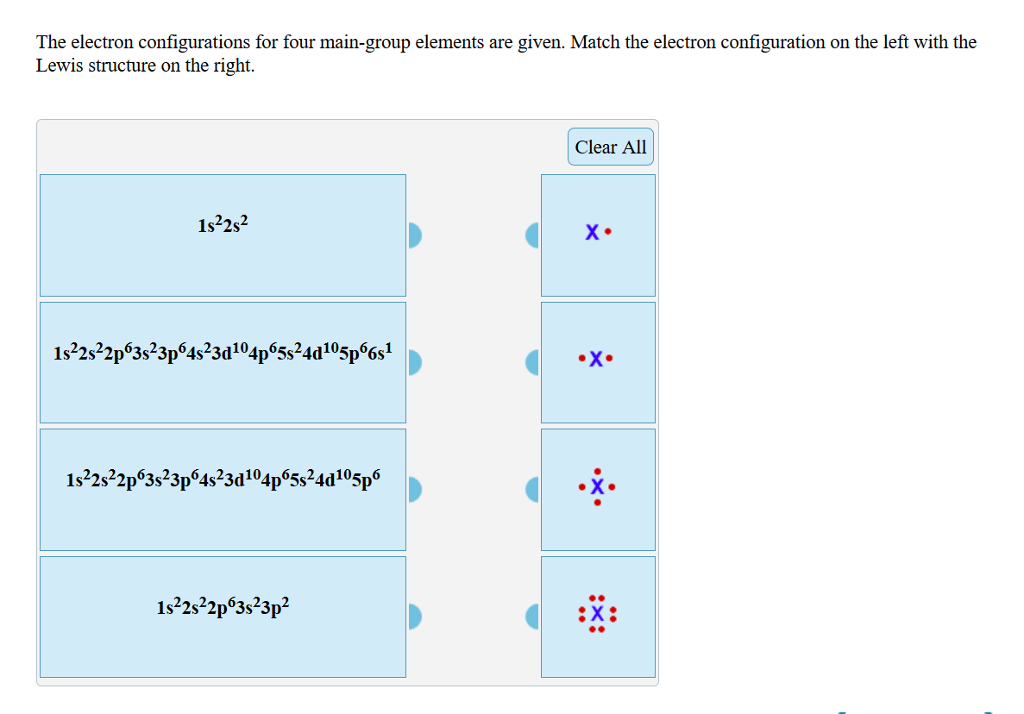 Solved The Electron Configurations For Four Main Group