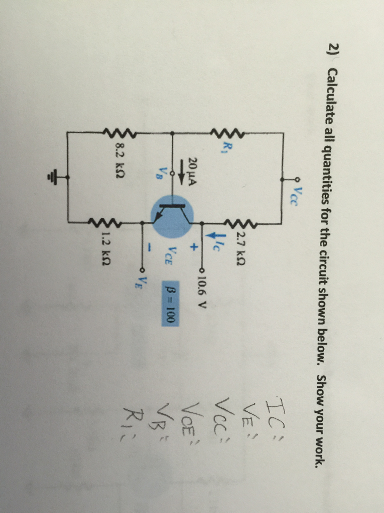 Solved Calculate all quantities for the circuit shown below. | Chegg.com
