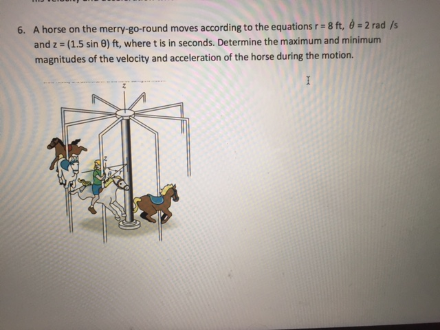 Solved A horse on the merry-go-round moves according to the | Chegg.com