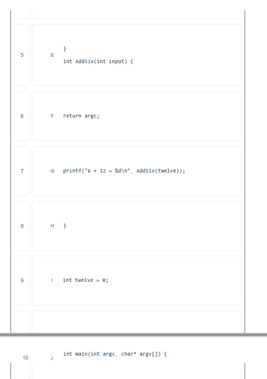 Solved Sample C Program Rearrange the following lines of | Chegg.com