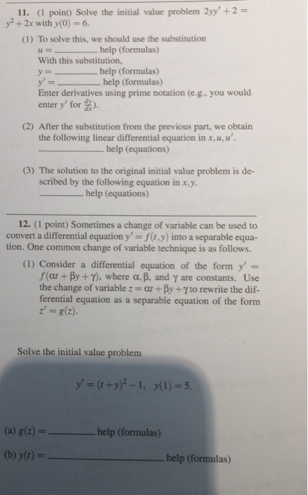 Solved Solve the initial value problem 2yy' + 2 -y^2 + 2x | Chegg.com