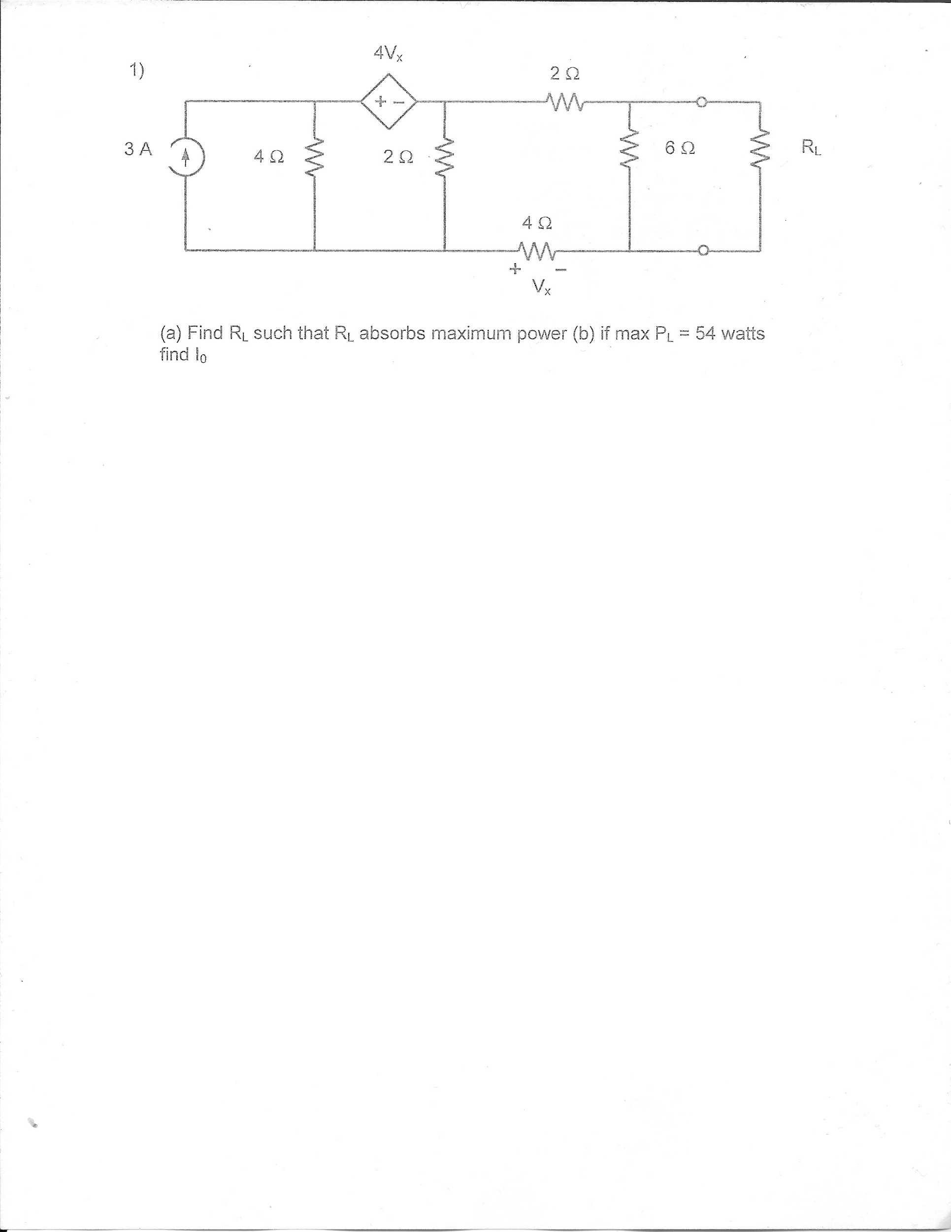 Solved find rl such that rl absorbs max power, if max pl | Chegg.com