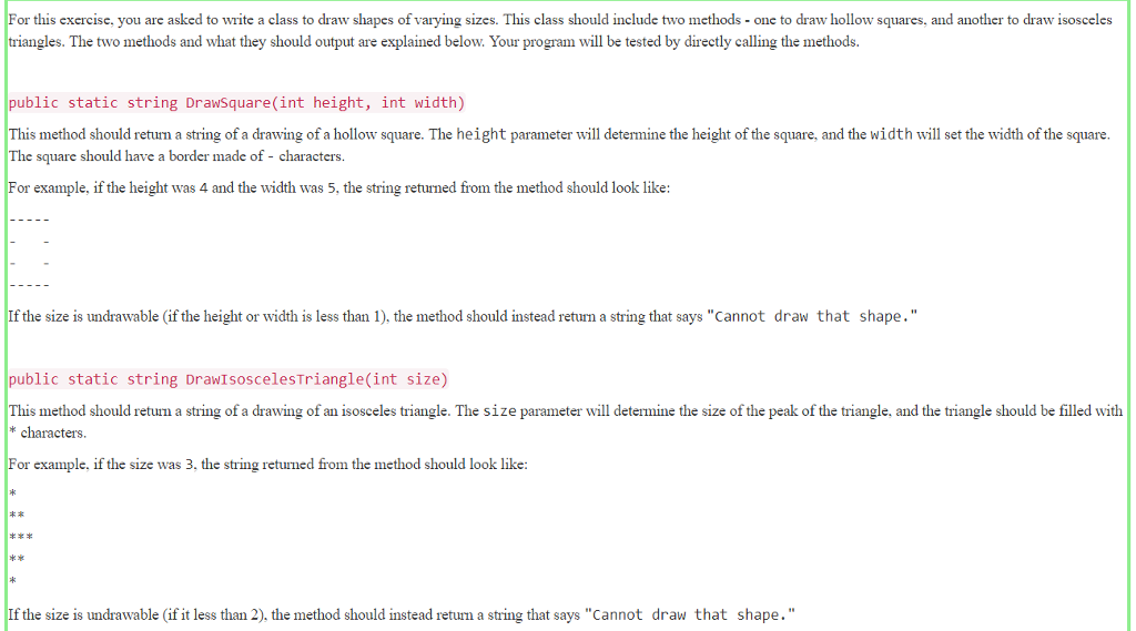 Solved For this exercise, you are asked to write a class to | Chegg.com