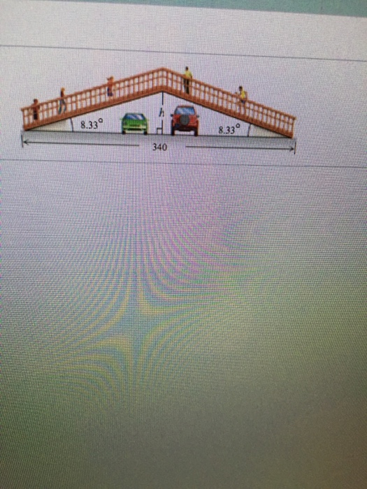 Solved The angle of elevation of a pedestrian crosswalk over | Chegg.com