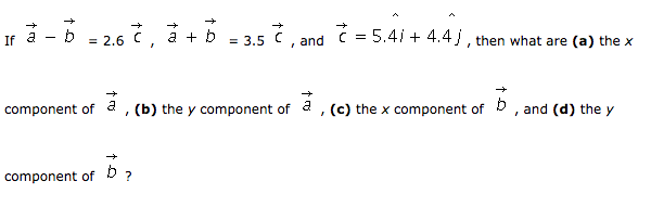 Solved If a vector - b vector = 2.6 c vector, a vector + b | Chegg.com